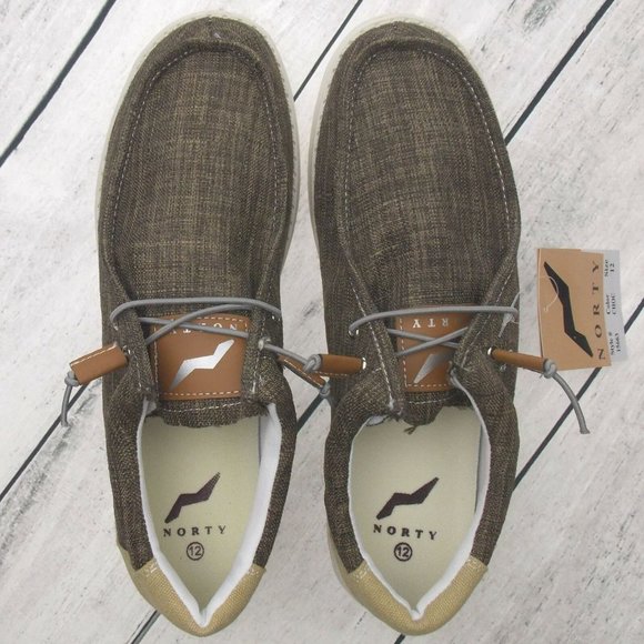Norty | Shoes | Norty Lightweight Loafer Slip On Lace Up Chocolate ...